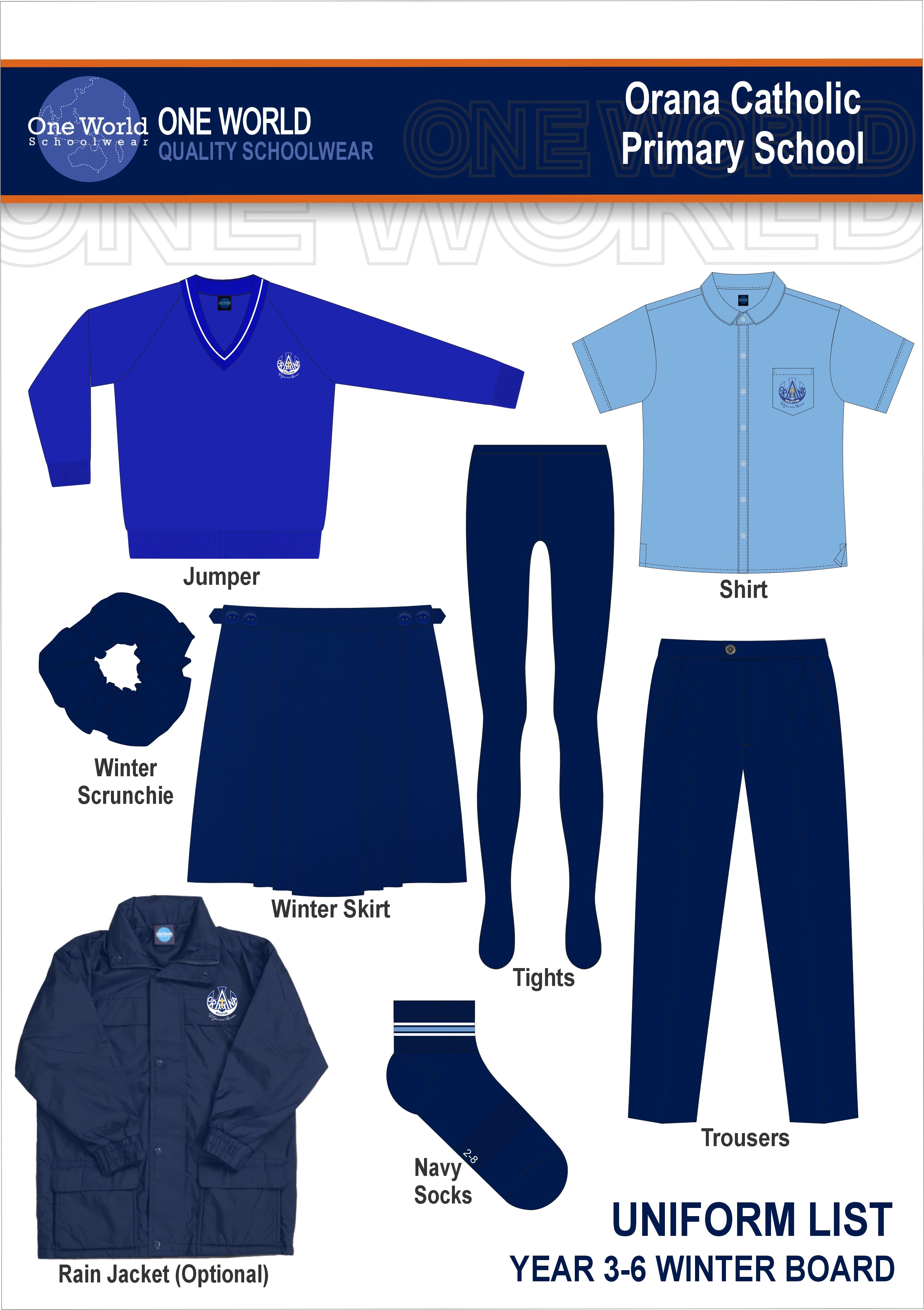 Uniform Guidelines – Orana Catholic Primary School Willetton
